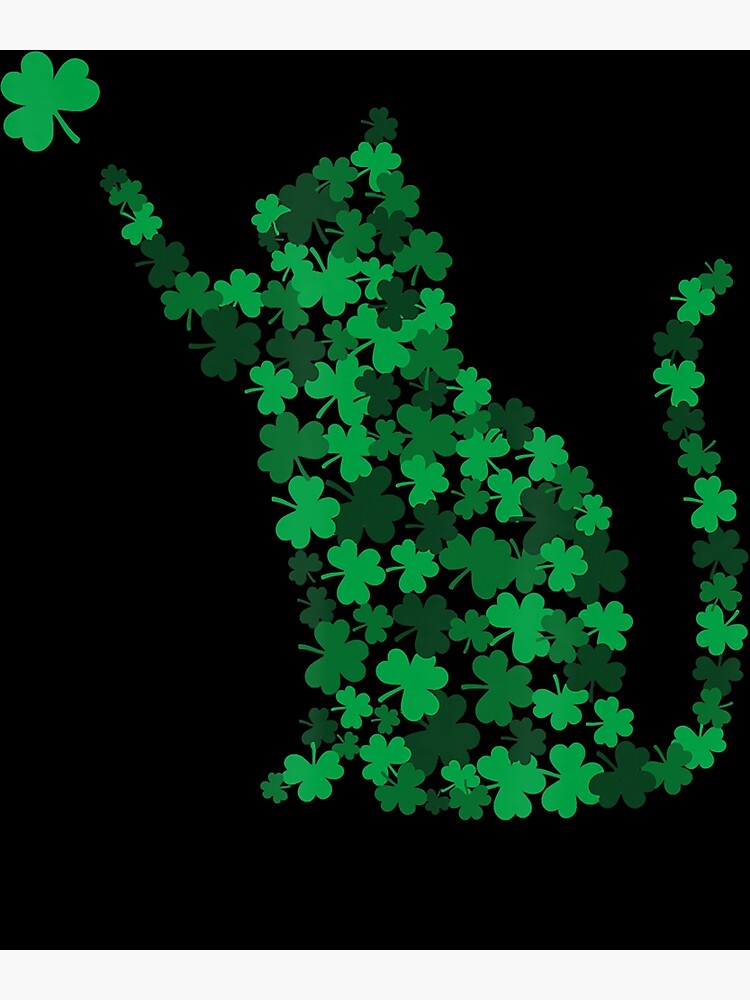 "Happy Saint Patrick's Day Shamrock Cat" Poster by walterzdfxp90 ...