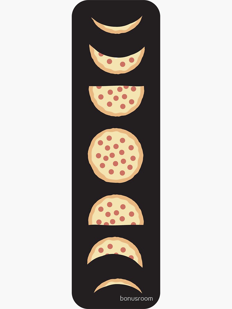 "Pizza Moon Phases" Sticker for Sale by bonusroom | Redbubble
