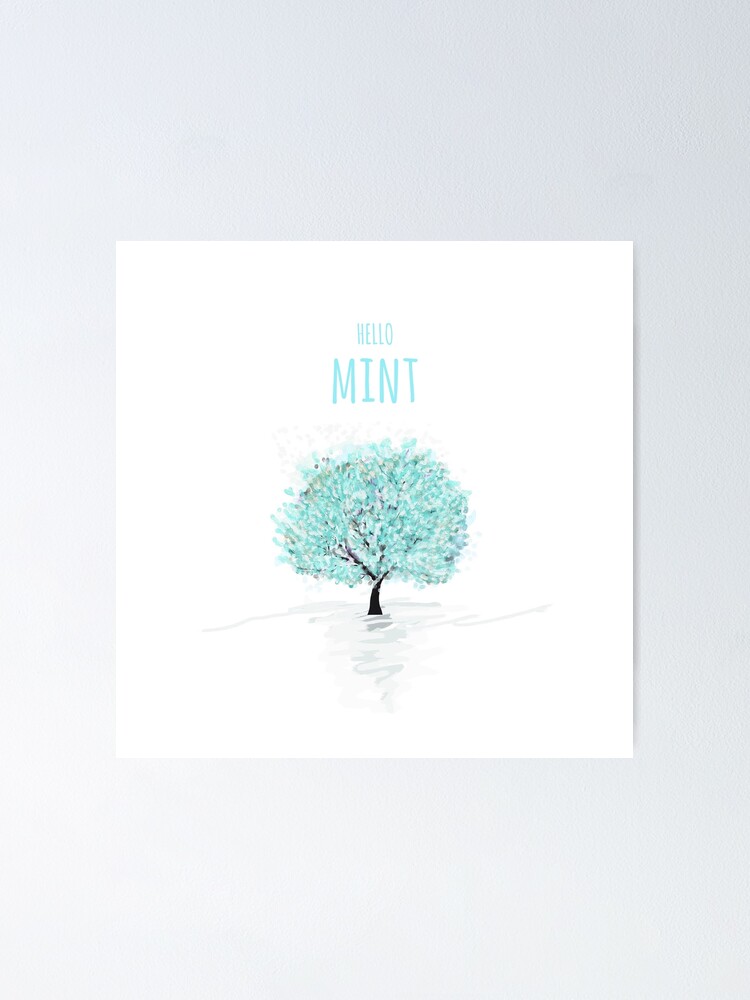 "Hello Mint" Poster by WAIZSTUDIO | Redbubble