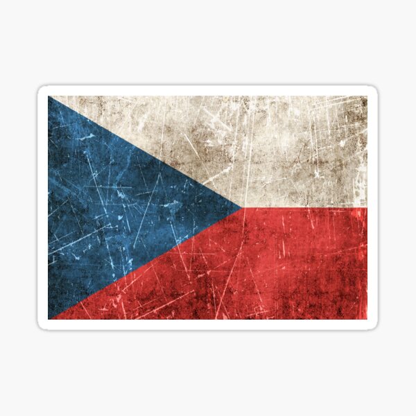 "Vintage Aged and Scratched Czech Republic Flag" Sticker for Sale by ...