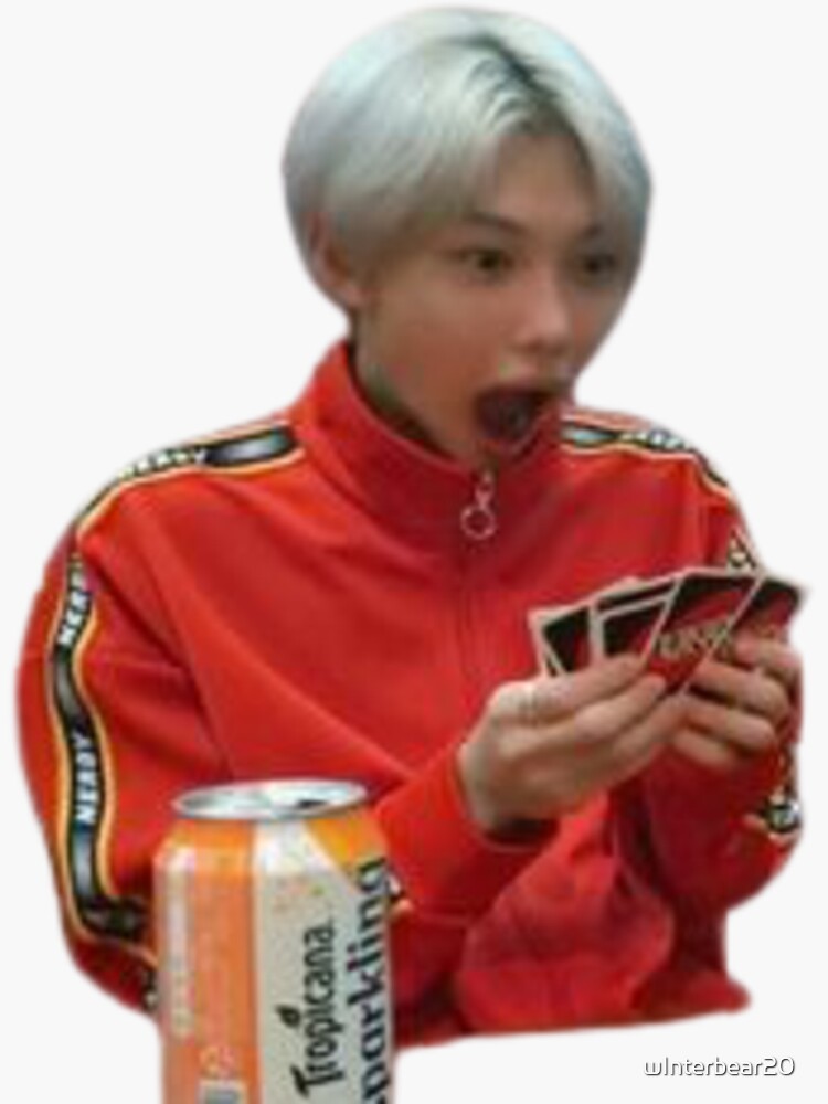 "Shocked Felix - Stray Kids" Sticker for Sale by wInterbear20 | Redbubble