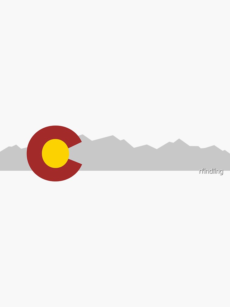 "Colorado Flag - Mountains and C - Colorado Design" Sticker for Sale by ...