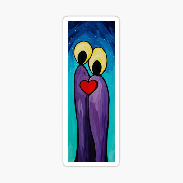 "Red Heart Art - Unconditional Love - Sharon Cummings" Sticker for Sale ...