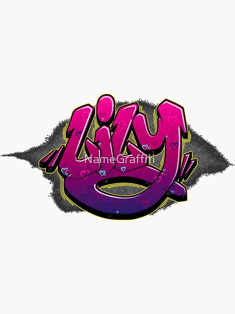"Lily Graffiti Name" Sticker for Sale by NameGraffiti | Redbubble