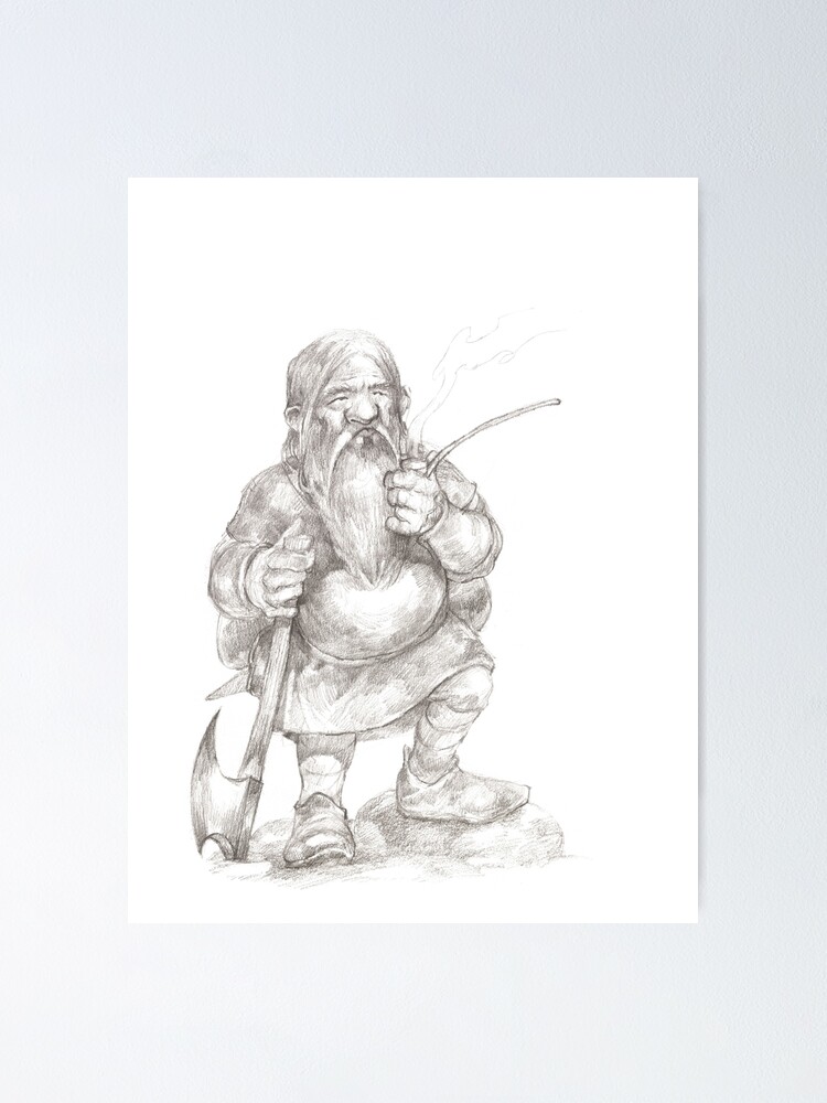 "Smoking Dwarf" Poster by jonnyhodgsonart | Redbubble