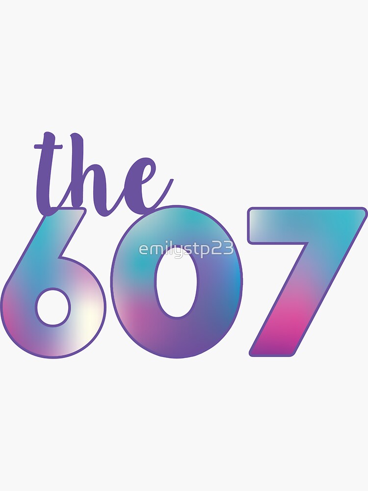 "The 607 Area Code" Sticker for Sale by emilystp23 | Redbubble