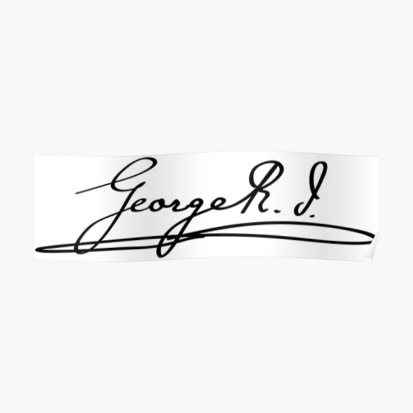 "Signature of George V" Poster for Sale by DurarStore | Redbubble