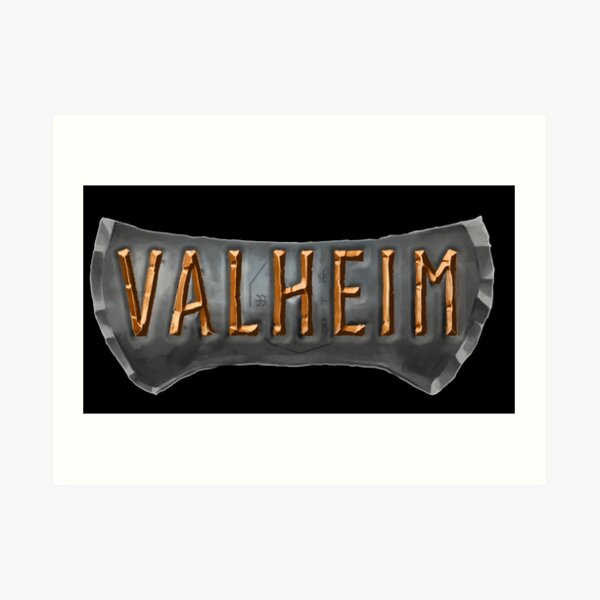 "Valheim logo in an axe - game, vikings" Art Print by PunkyCat | Redbubble