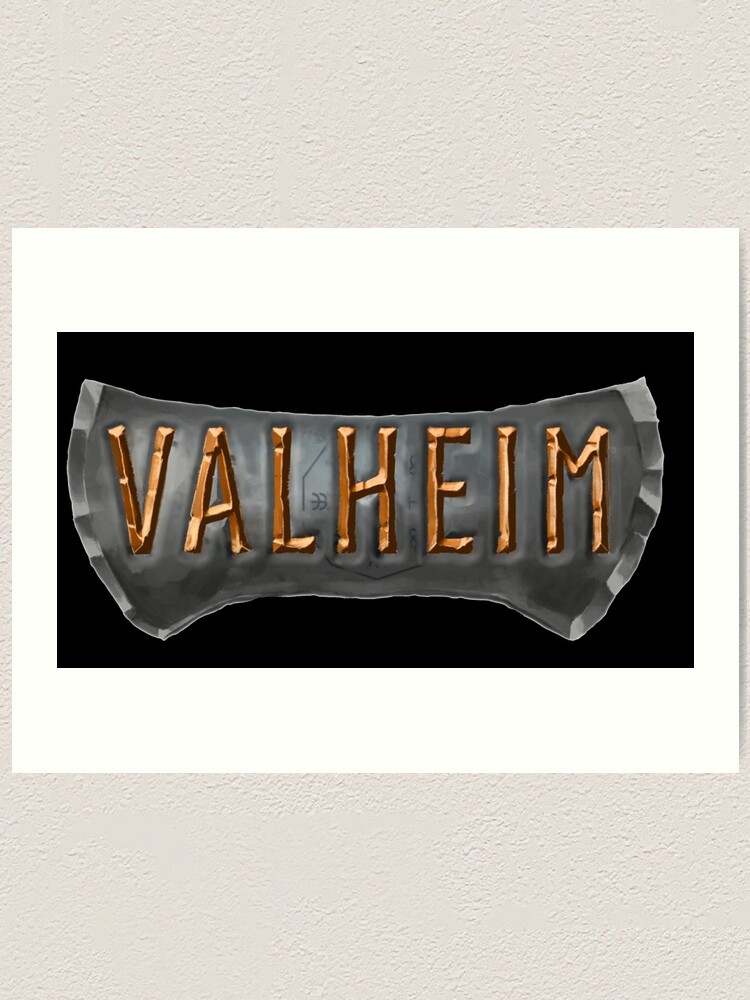"Valheim logo in an axe - game, vikings" Art Print by PunkyCat | Redbubble