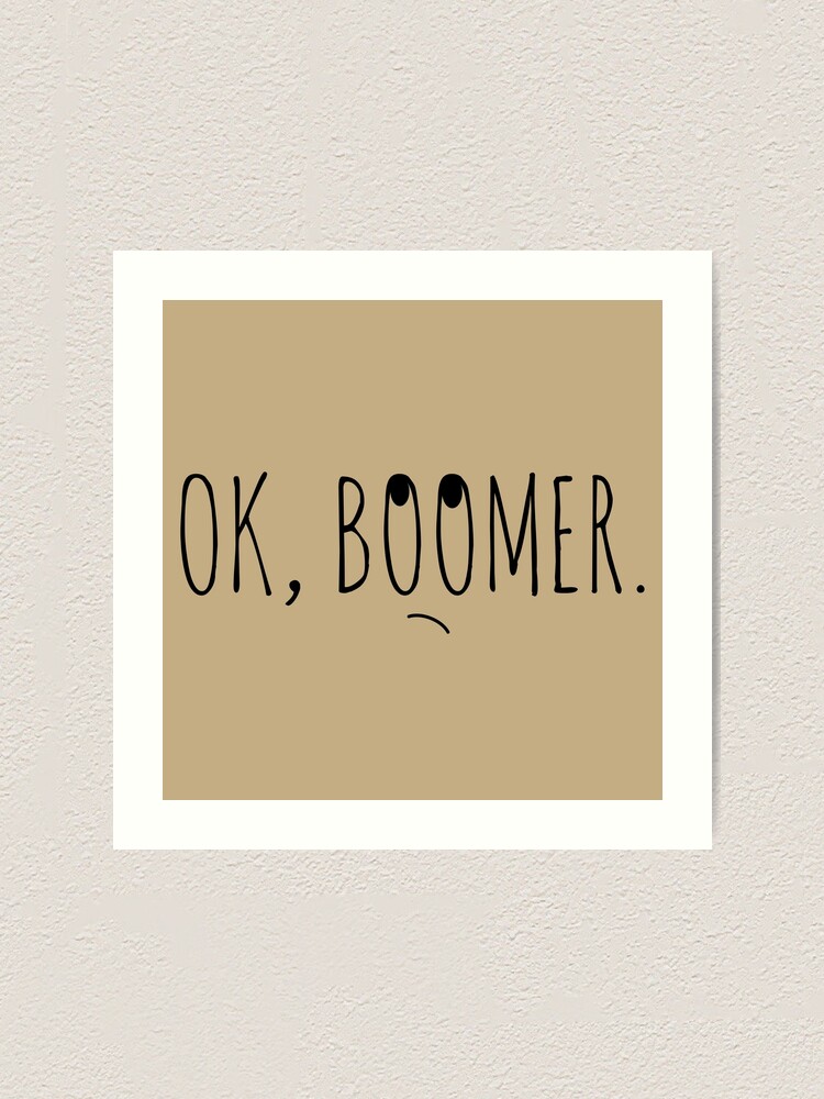 "Ok Boomer Design With Eyeroll and Frown Emoji For Gen Z, Millennials ...
