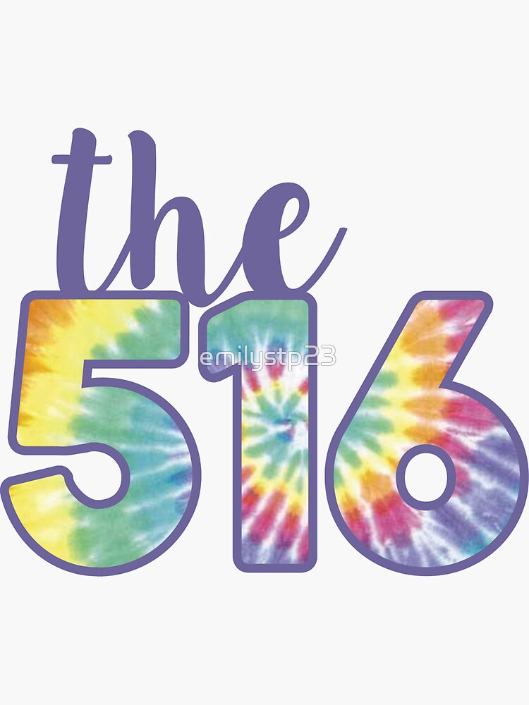 "The 516 Area Code tie dye" Sticker for Sale by emilystp23 | Redbubble