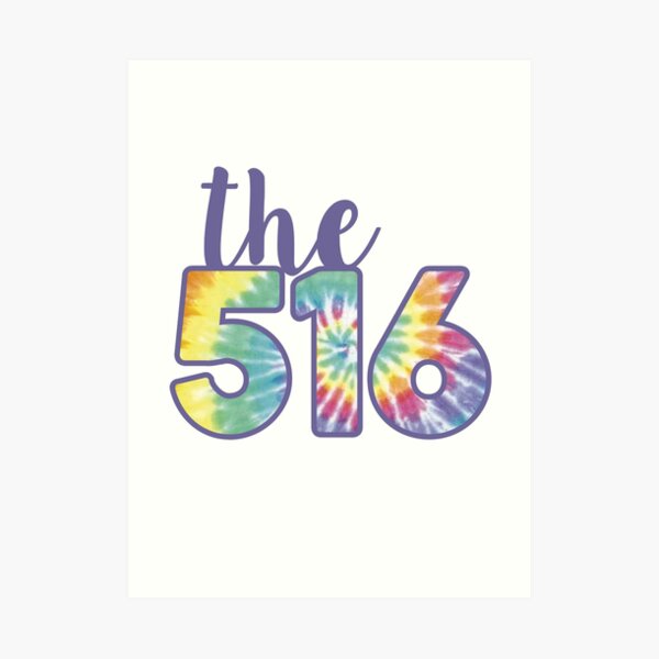 "The 516 Area Code tie dye" Art Print by emilystp23 | Redbubble