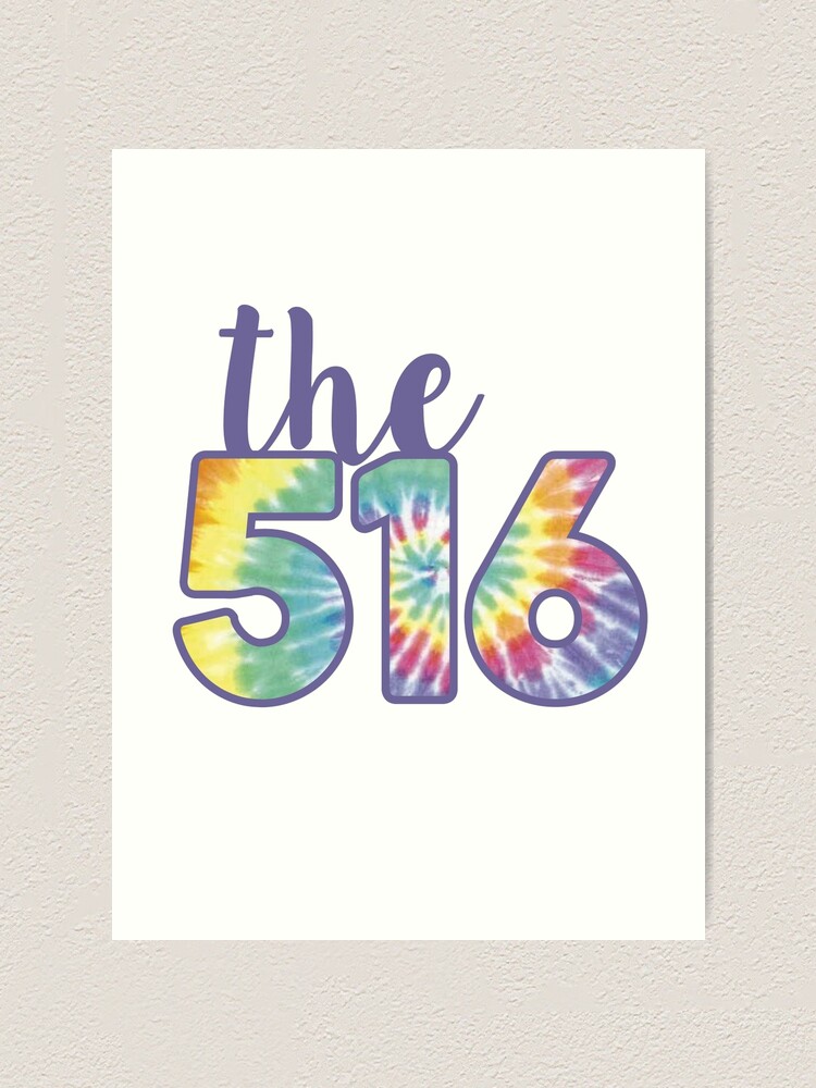 "The 516 Area Code tie dye" Art Print by emilystp23 | Redbubble