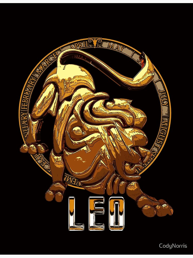 "Leo Gold Metal Zodiac Sign" Poster by CodyNorris | Redbubble