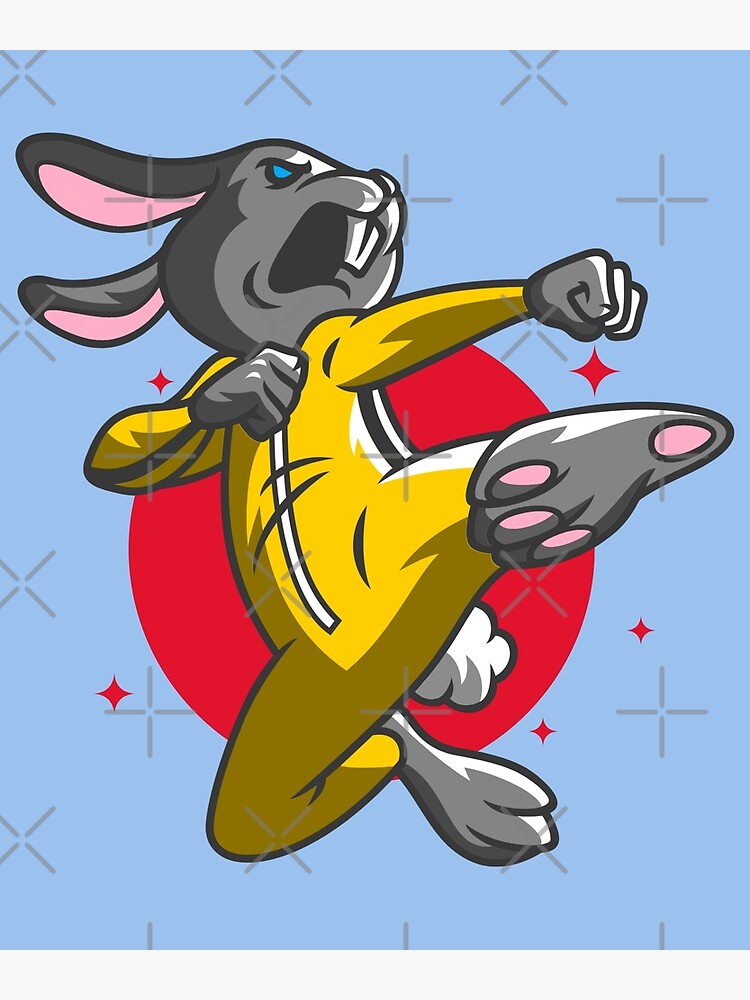 "Every Bunny Was Kung-Fu Fighting" Poster for Sale by TheTopHatGroup ...