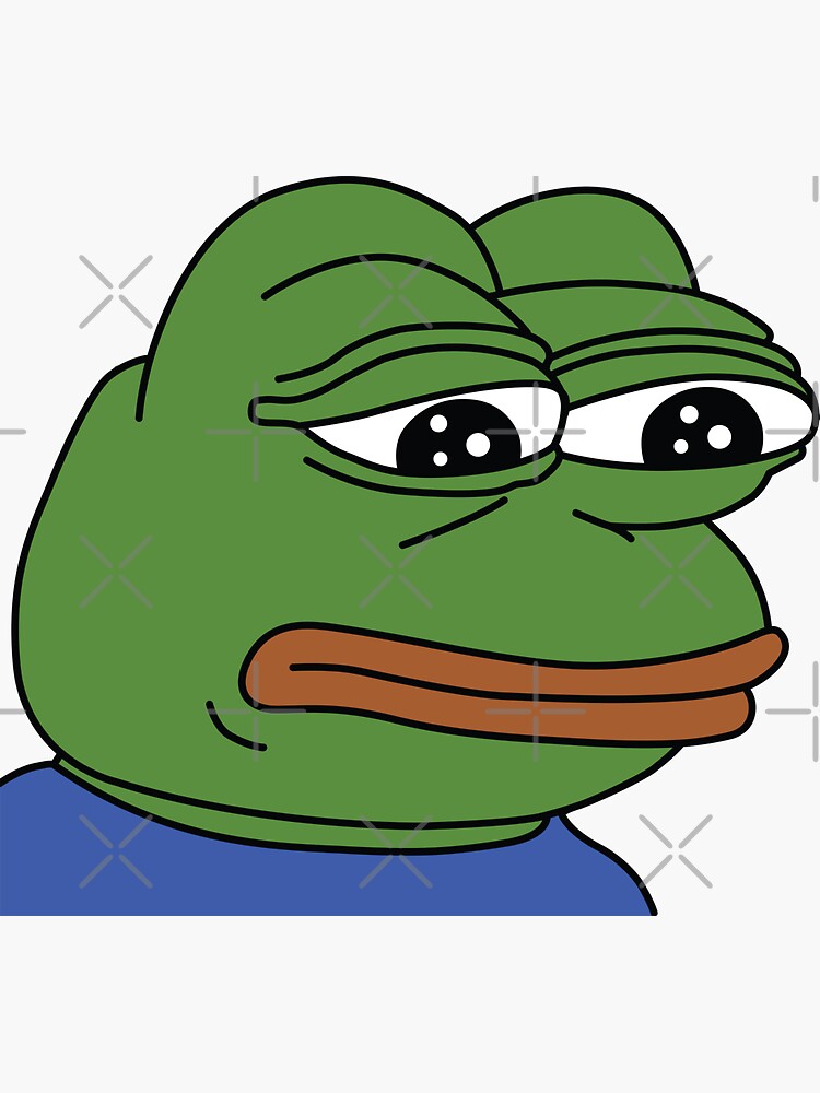 "FeelsBadMan Emote High Quality" Sticker for Sale by SimplyNewDesign ...