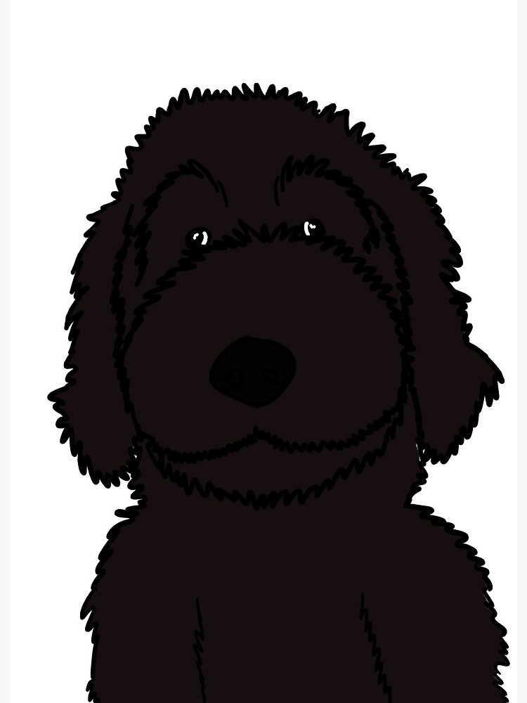 "Black Goldendoodle cartoon" Art Board Print for Sale by magzjtrp ...