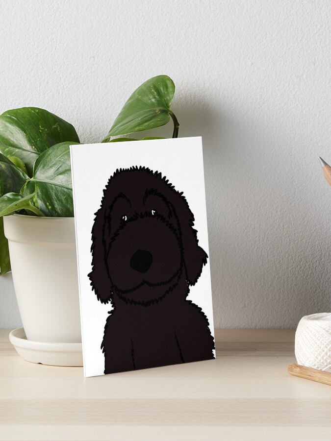 "Black Goldendoodle cartoon" Art Board Print for Sale by magzjtrp ...