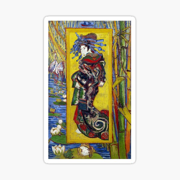 Pegatina «Cortesana de Vincent van Gogh» de pdgraphics | Redbubble