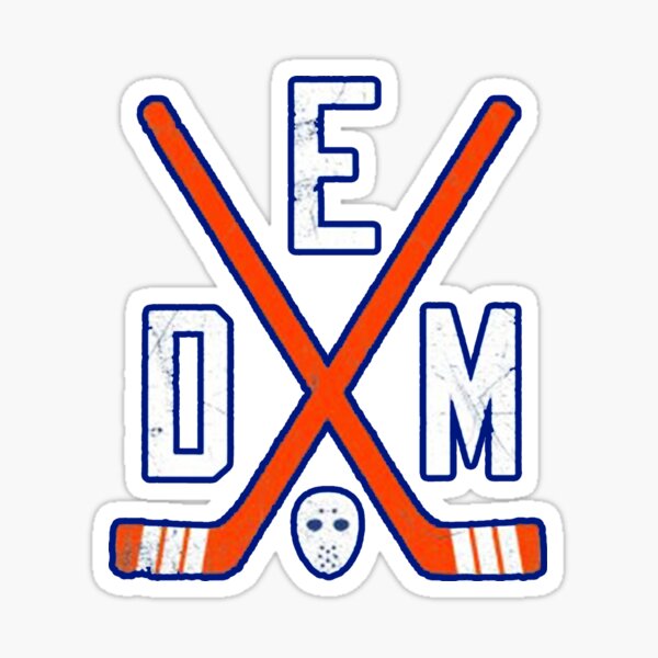 "THE EDMONTON HOCKEY CROSSED STICKS STICKER AND SHIRT " Sticker by ...