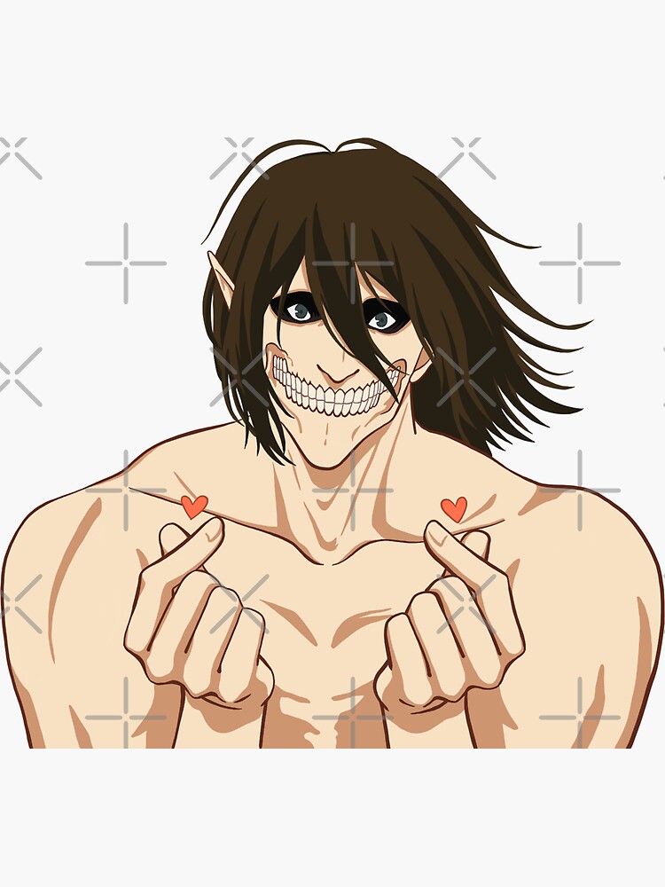 "Attack on Titan - Eren Finger Heart" Sticker for Sale by ...