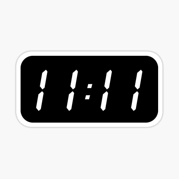 "Number 11:11" Sticker for Sale by artbygekko | Redbubble