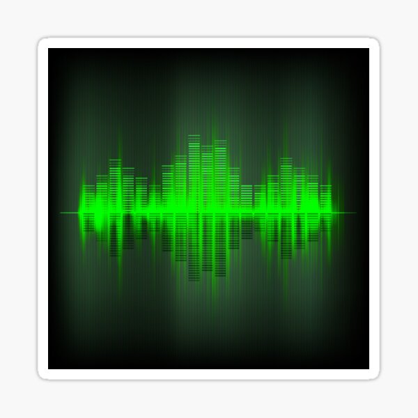 "Abstract waveform music equalizer" Sticker for Sale by lantica | Redbubble