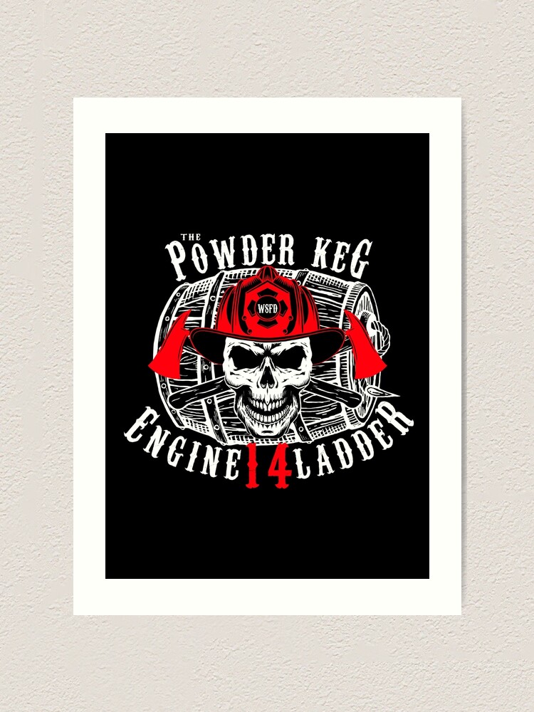 "The Powder Keg Fire Station Logo" Art Print for Sale by Molivedesign ...