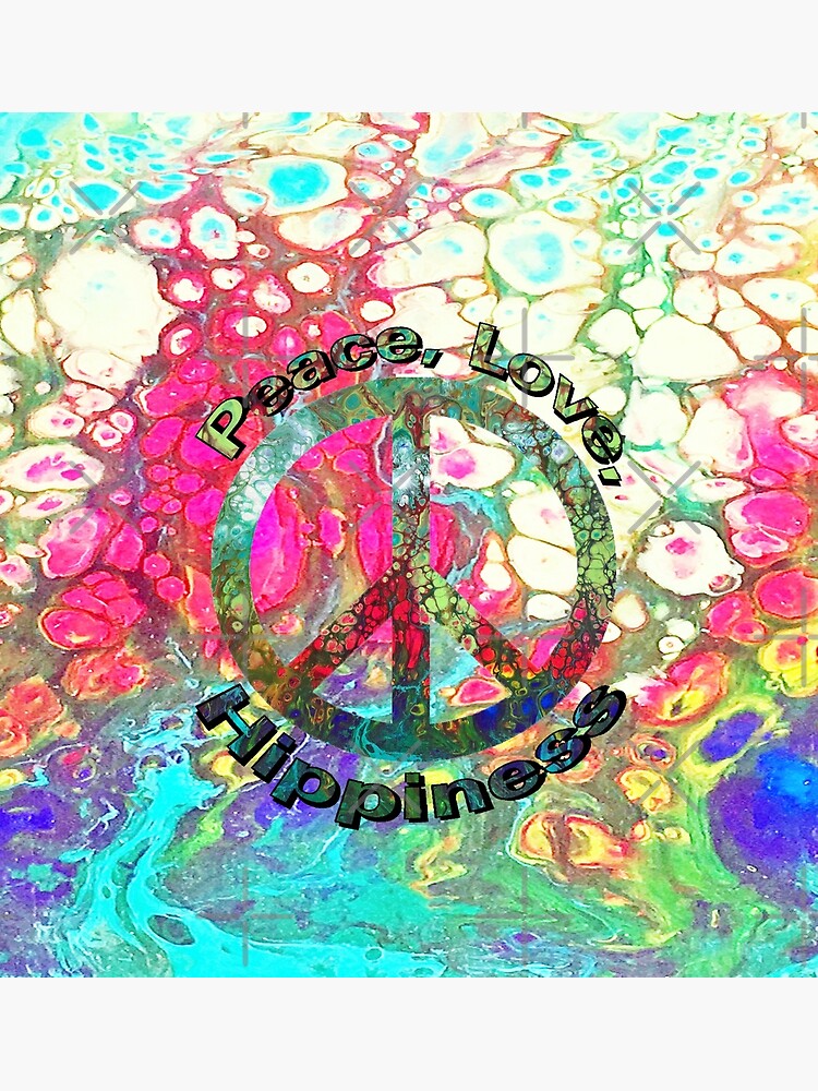 "Peace, Love, Hippiness, Hippie, peace sign, retro, vintage, spiritual ...