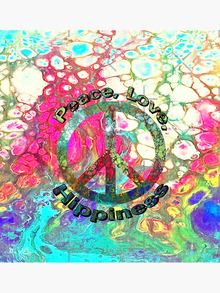 "Peace, Love, Hippiness, Hippie, peace sign, retro, vintage, spiritual ...