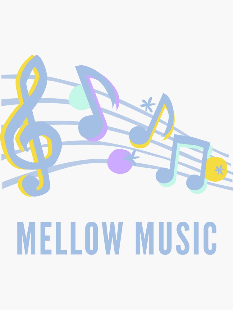 "Mellow Music" Sticker by Royofficial | Redbubble