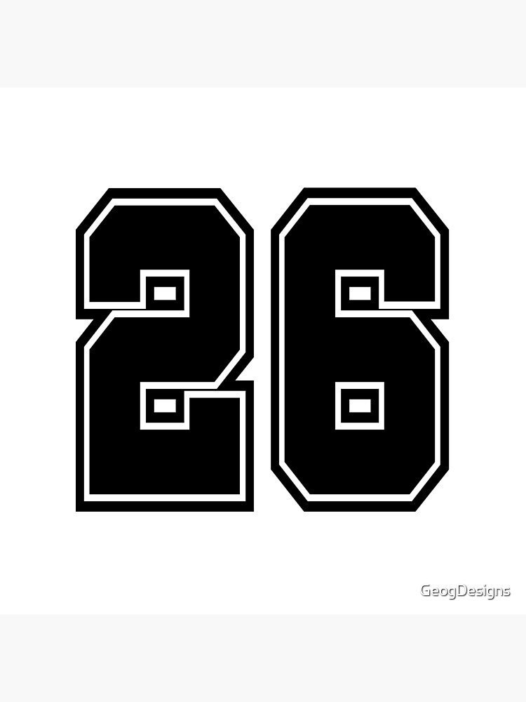 "26 shirt number college style number" Poster for Sale by GeogDesigns ...