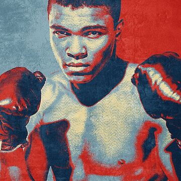 "Muhammad Ali T-Shirts fighter in red background" Essential T-Shirt for ...