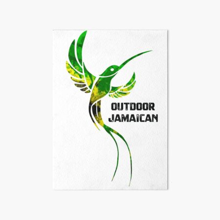 "Outdoor Jamaican - Doctor Bird large logo" Art Board Print for Sale by ...