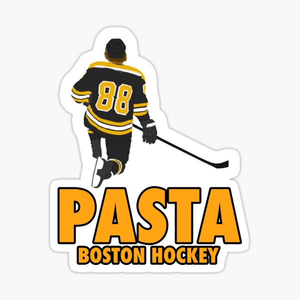 "PASTA BOSTON HOCKEY STICKER AND SHIRT" Sticker by HockeyGoals | Redbubble