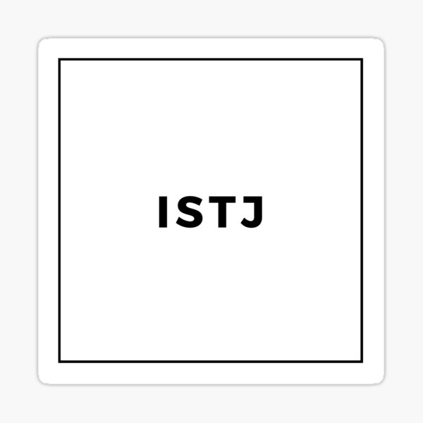 "Minimalistic ISTJ (Black & White)" Sticker by lamweixing | Redbubble