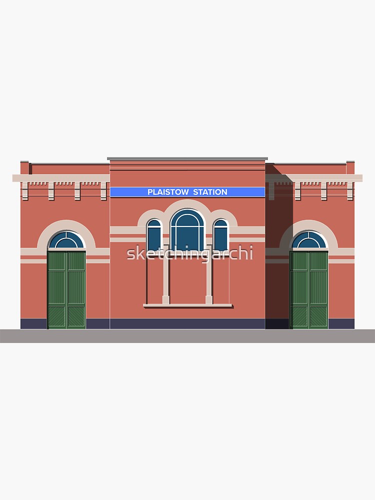 "Plaistow Tube Station, Print, Artwork, Illustration, Brutalist ...