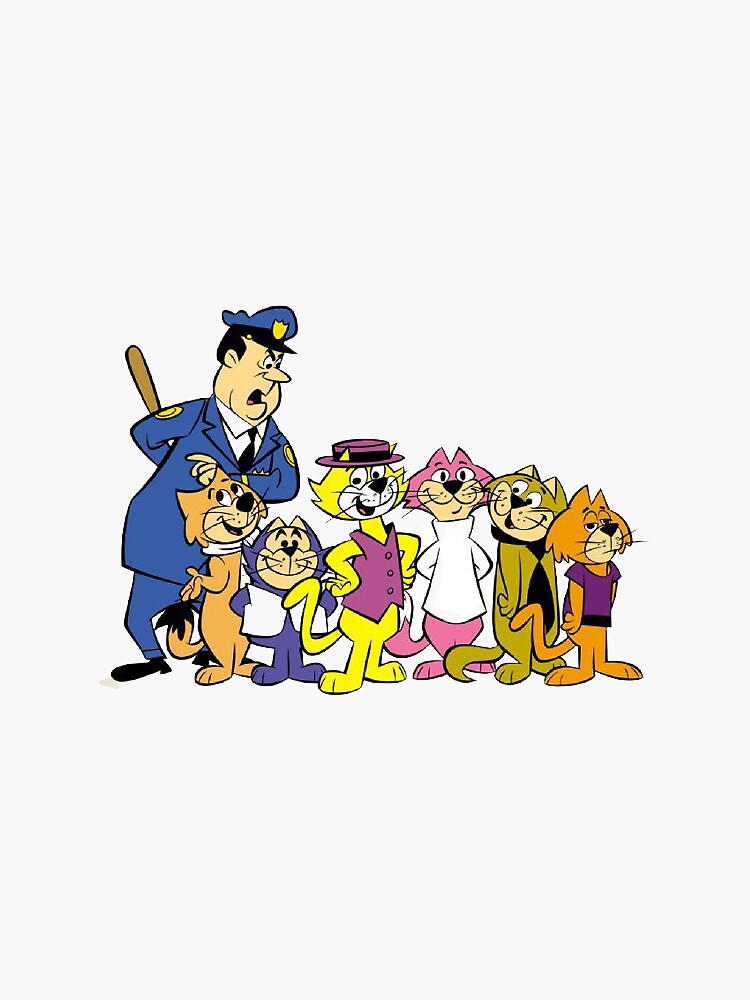 "Top cat, Alley cats and officer Dibble" Sticker for Sale by knighty212 ...