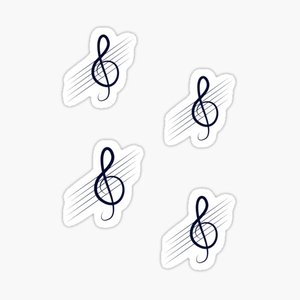 "Treble Clef Music sticker" Sticker by BlakefourDesign | Redbubble