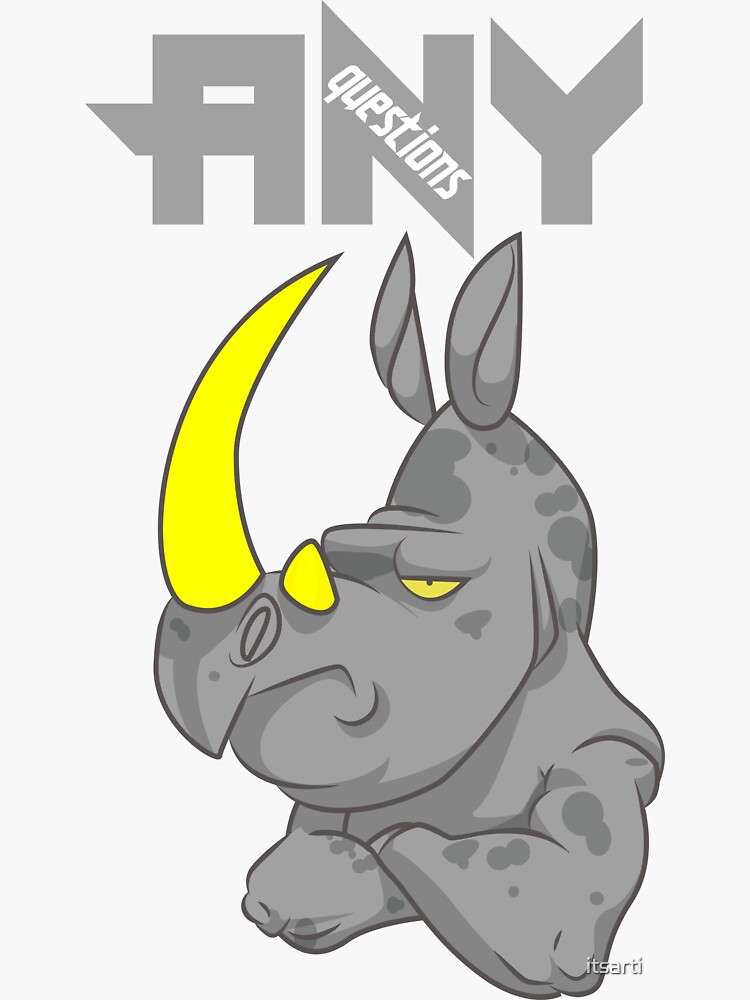 "any questions,any askers" Sticker by itsarti | Redbubble