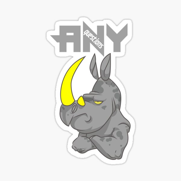 "any questions,any askers" Sticker by itsarti | Redbubble