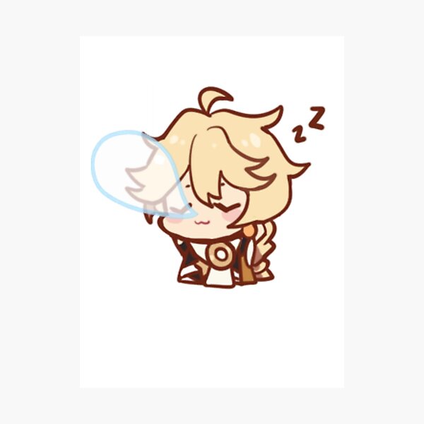 "Aether Genshin Impact Chibi" Photographic Print for Sale by milkqtea ...