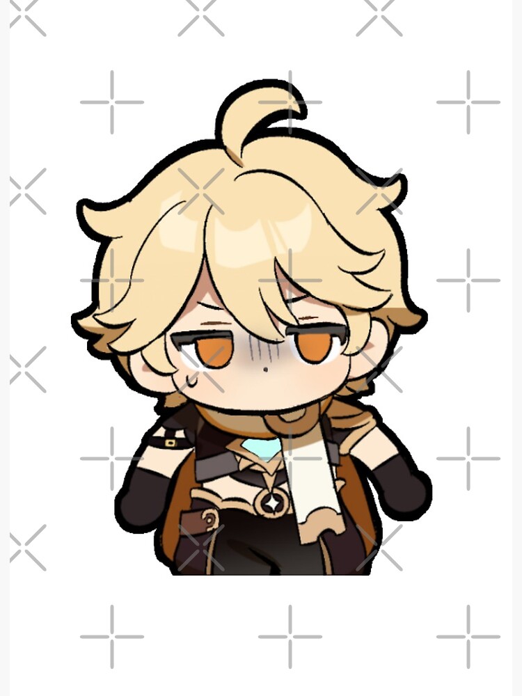 "Aether Genshin Impact Chibi" Art Board Print for Sale by milkqtea ...