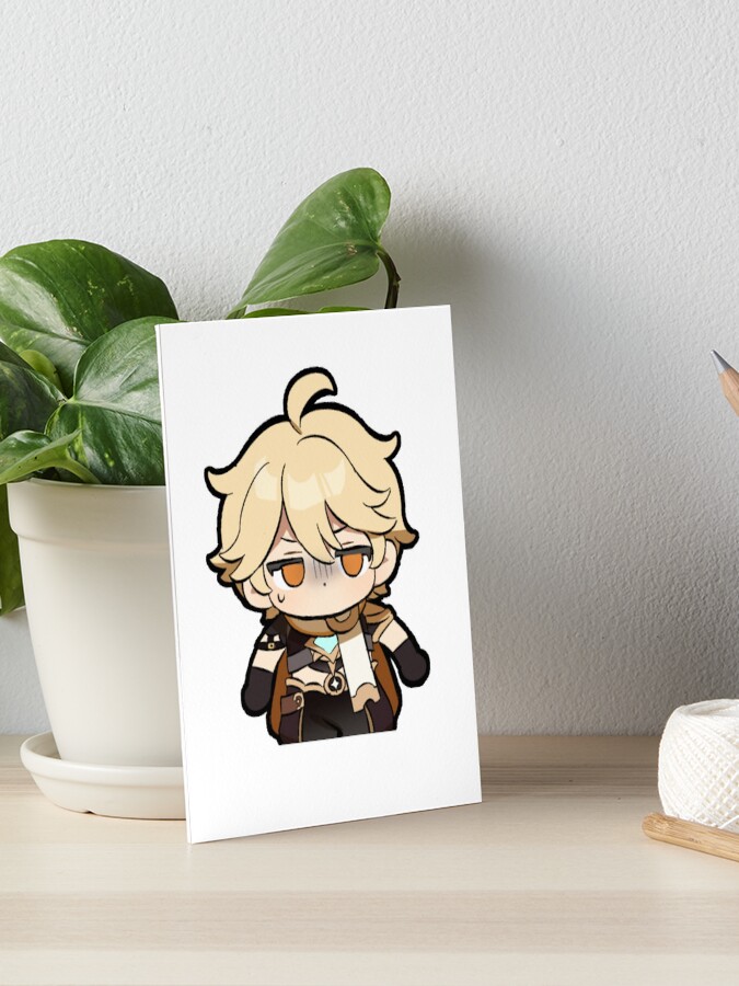 "Aether Genshin Impact Chibi" Art Board Print for Sale by milkqtea ...