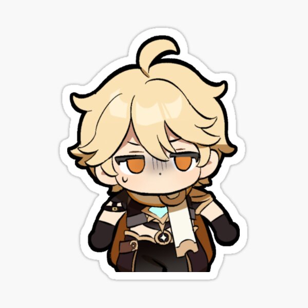 "Aether Genshin Impact Chibi" Sticker for Sale by milkqtea | Redbubble