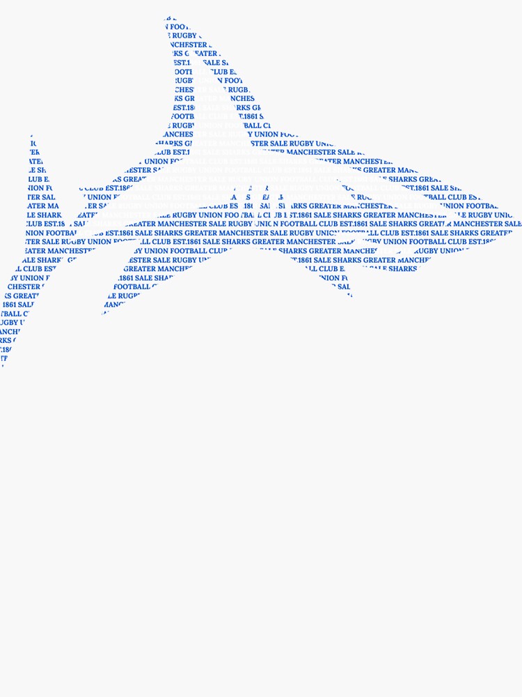 "Sale English Rugby Union Gift Sharks Fan Word Art Logo" Sticker for ...