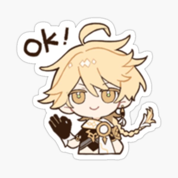 "Aether Genshin Impact Chibi" Sticker for Sale by milkqtea | Redbubble
