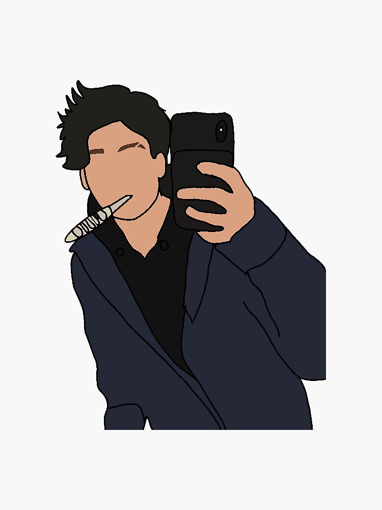 "Chase Hudson/Lil Huddy" Sticker by eva-aestheticcc | Redbubble