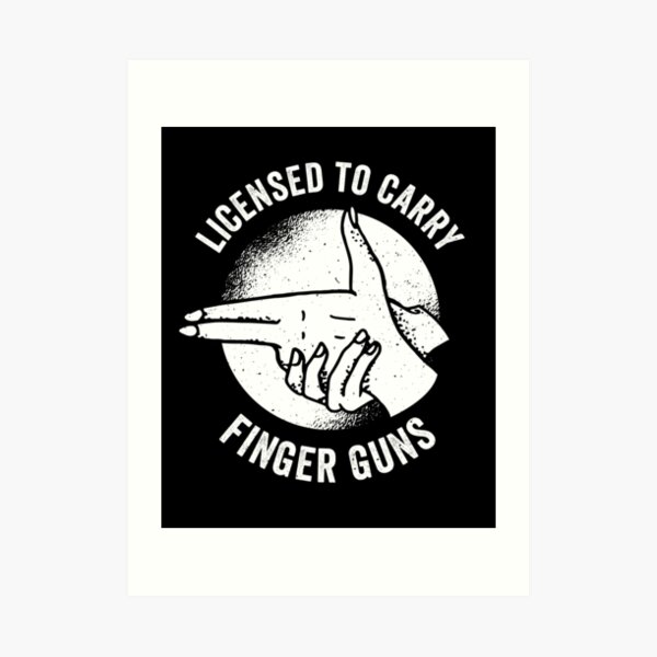 Finger Guns Meme Art Prints | Redbubble