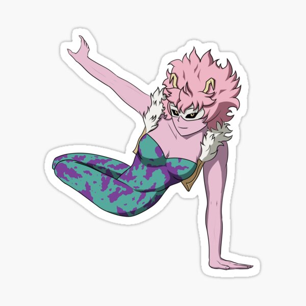 Pegatina «Disfraz de héroe de breakdance de Mina Ashido» de chrisondra ...